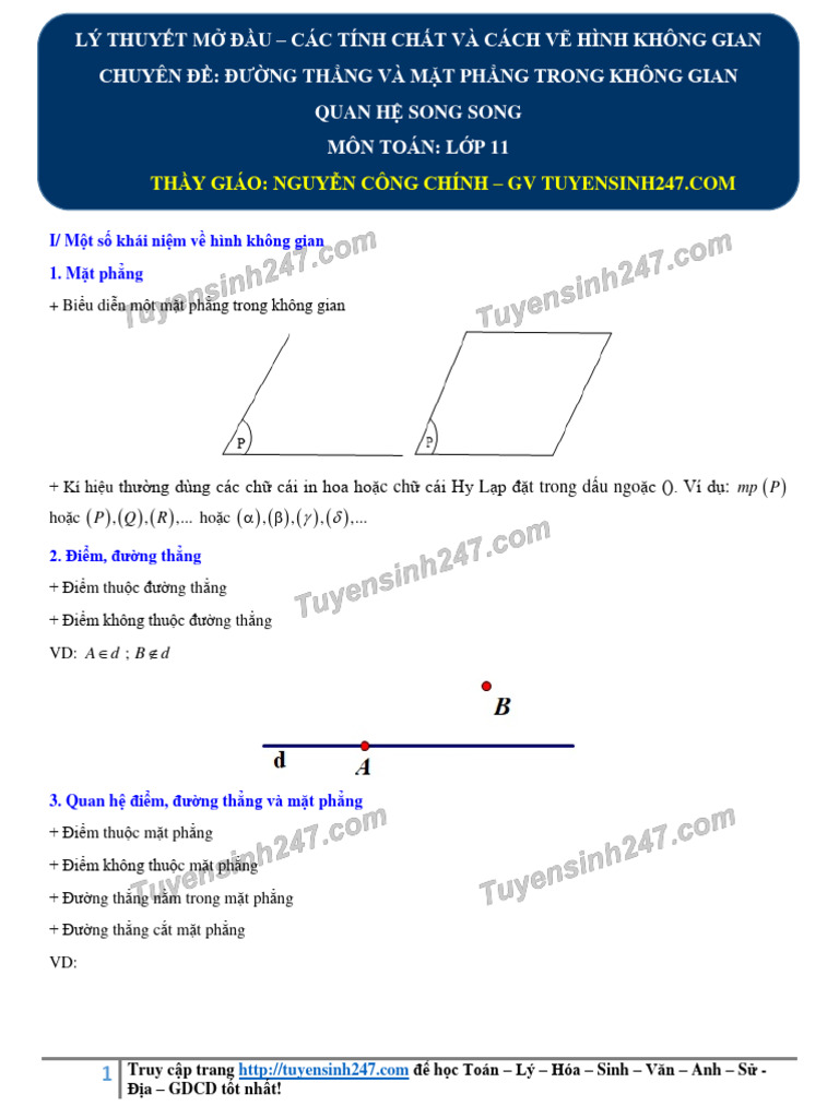 TS247 BG Ly Thuyet Mo Dau Cac Tinh Chat Va Cach Ve Hinh Khong Gian 35289 1569548058 | PDF