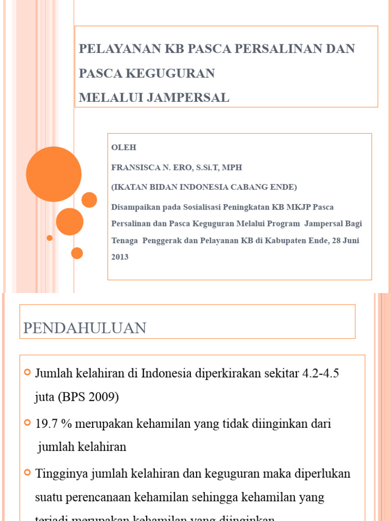 Pelayanan KB Pasca Persalinan Dan Pasca Keguguran | PDF