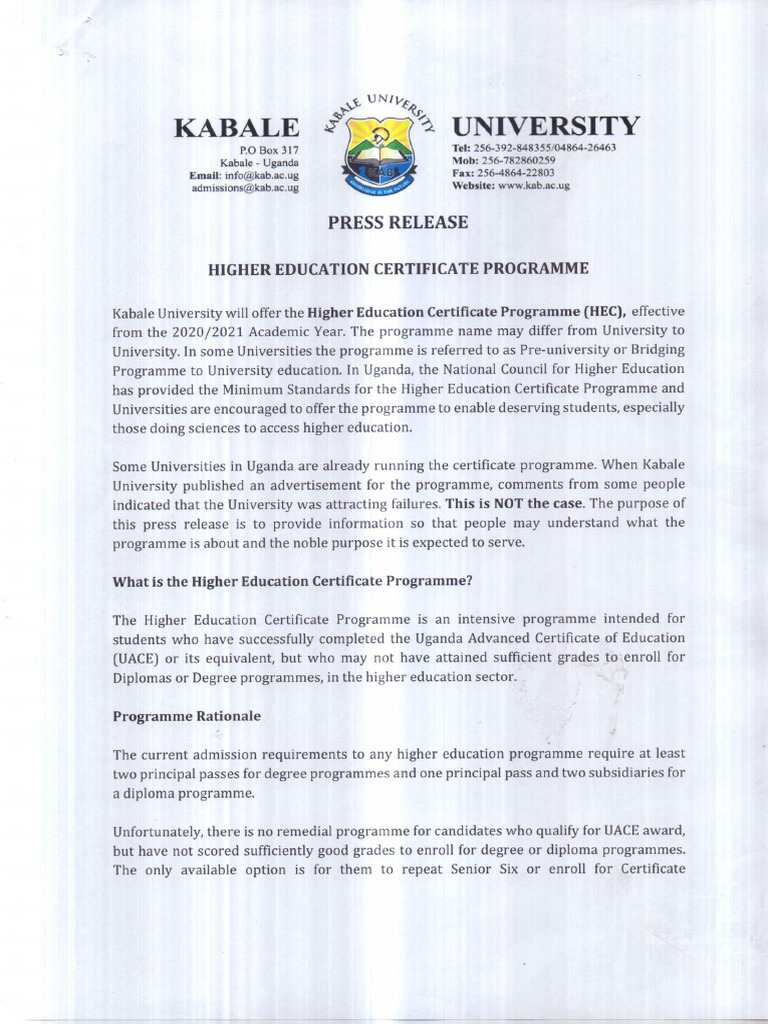 Higher Education Cert. 22 06 2020 - 2 | PDF