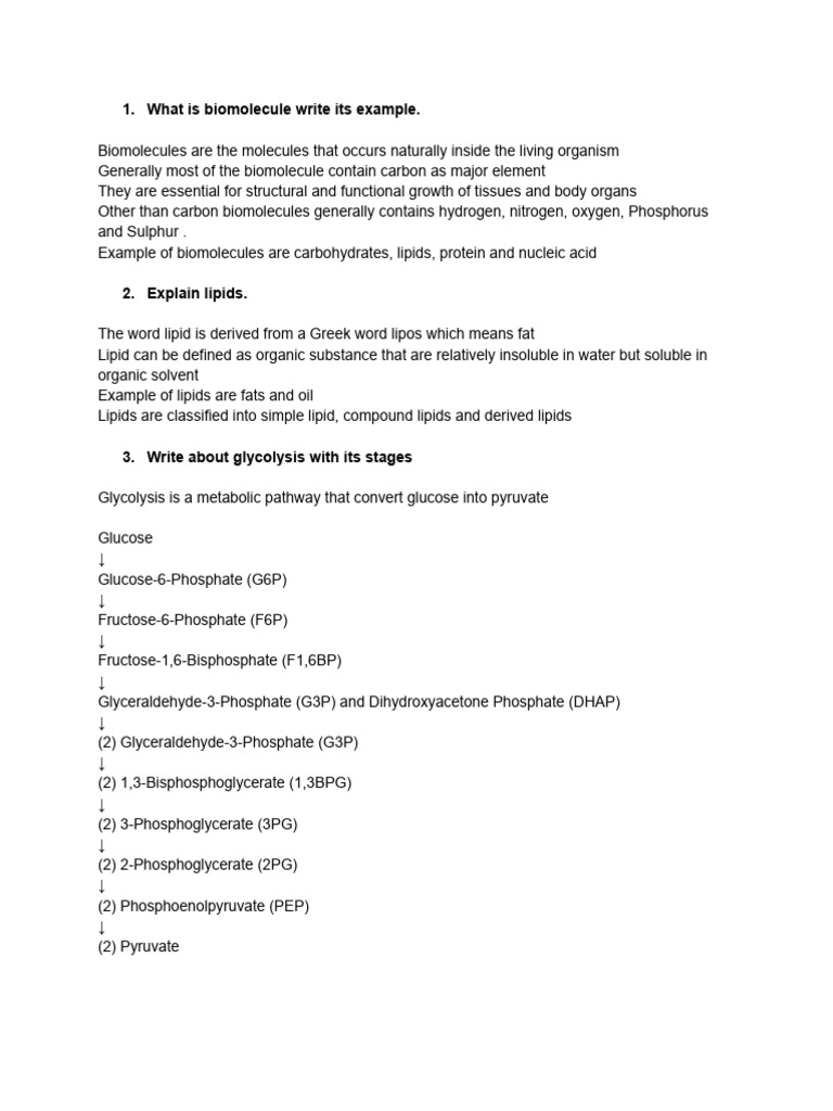 ..2marks Biochem | PDF | Nucleotides | Glycolysis
