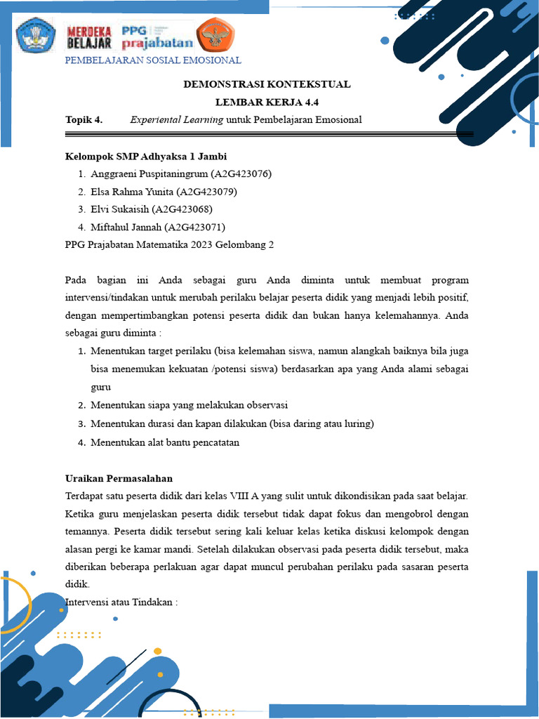 PSE - Topik 4 - Demonstrasi Kontekstual | PDF | Karier & Perkembangan | Pengembangan Diri