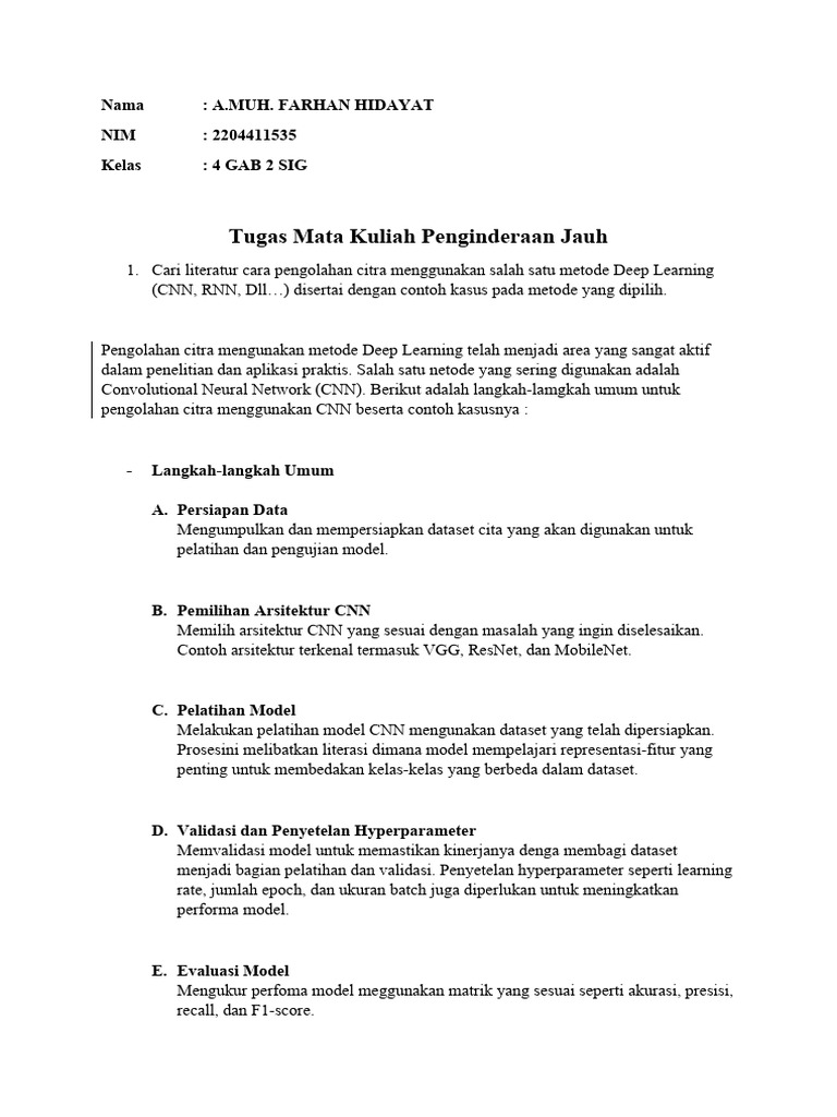 Tugas Penginderaan Jauh A.MUH. FARHAN HIDAYAT | PDF