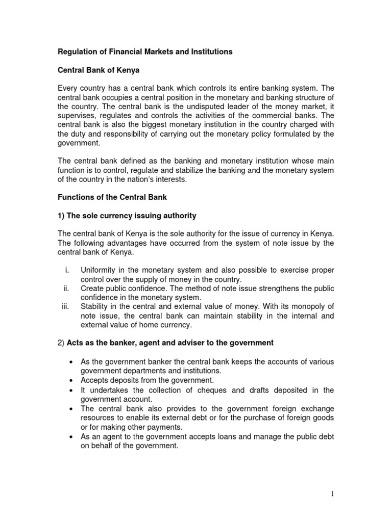 Regulation of Financial Institutions7 | PDF | Banks | Central Banks