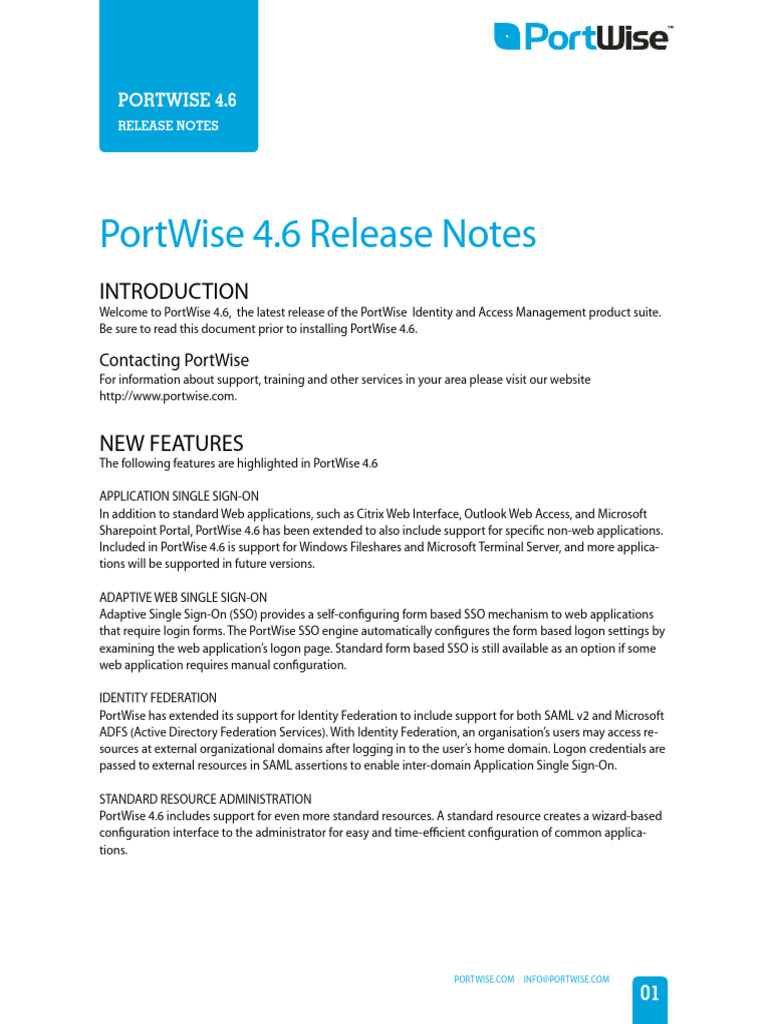 PortWise 4.6 Release Notes | PDF | Transport Layer Security | Microsoft ...
