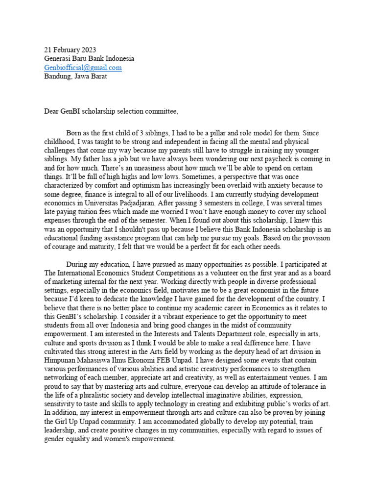 7 - Pauline Ruth - Motivation Letter | PDF | Empowerment | Creativity