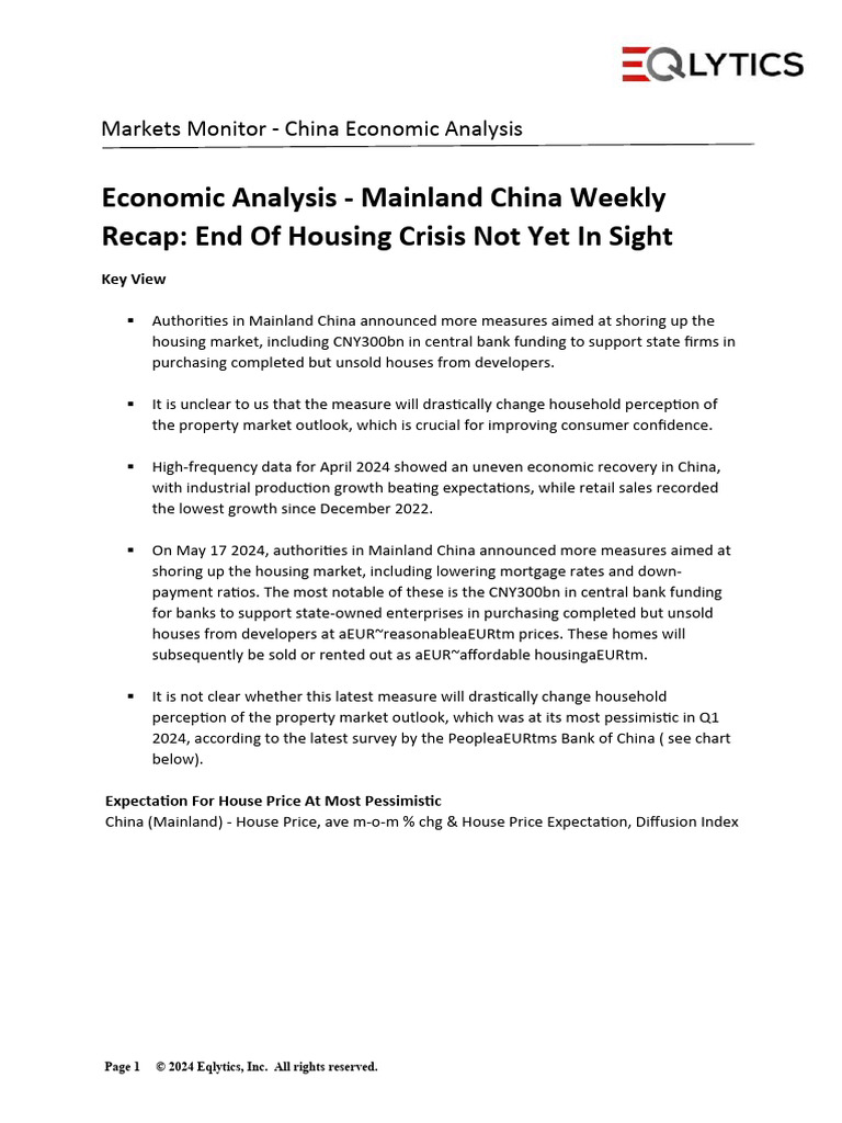 Economic Analysis Report - China | PDF | Bonds (Finance) | Real Estate ...