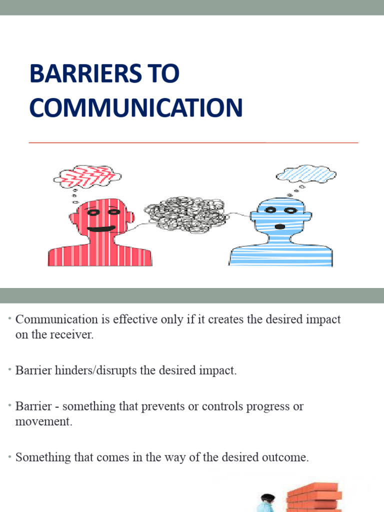 Barriers To Communication | PDF | Communication | Nonverbal Communication
