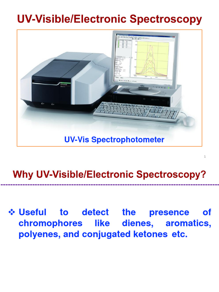 UV-Visible Spectroscopy Part 1 | PDF | Electromagnetic Spectrum | Ultraviolet–Visible Spectroscopy