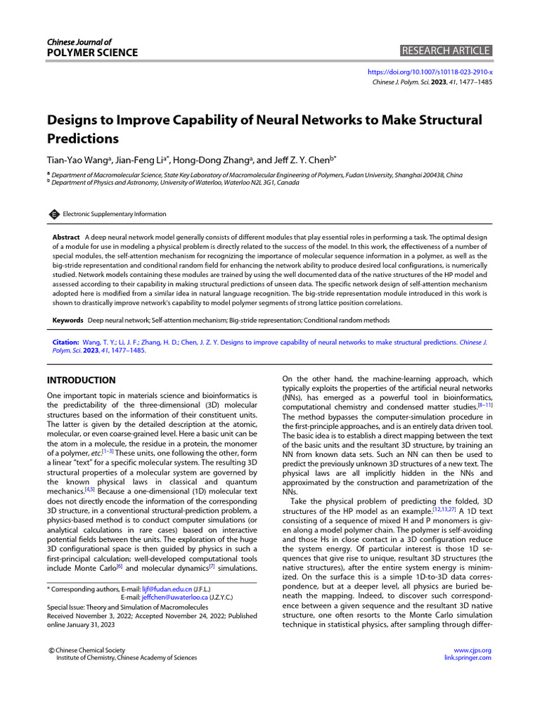 (W-8145) Designs To Improve Capability of Neural Networks To Make Structural Predictions ...