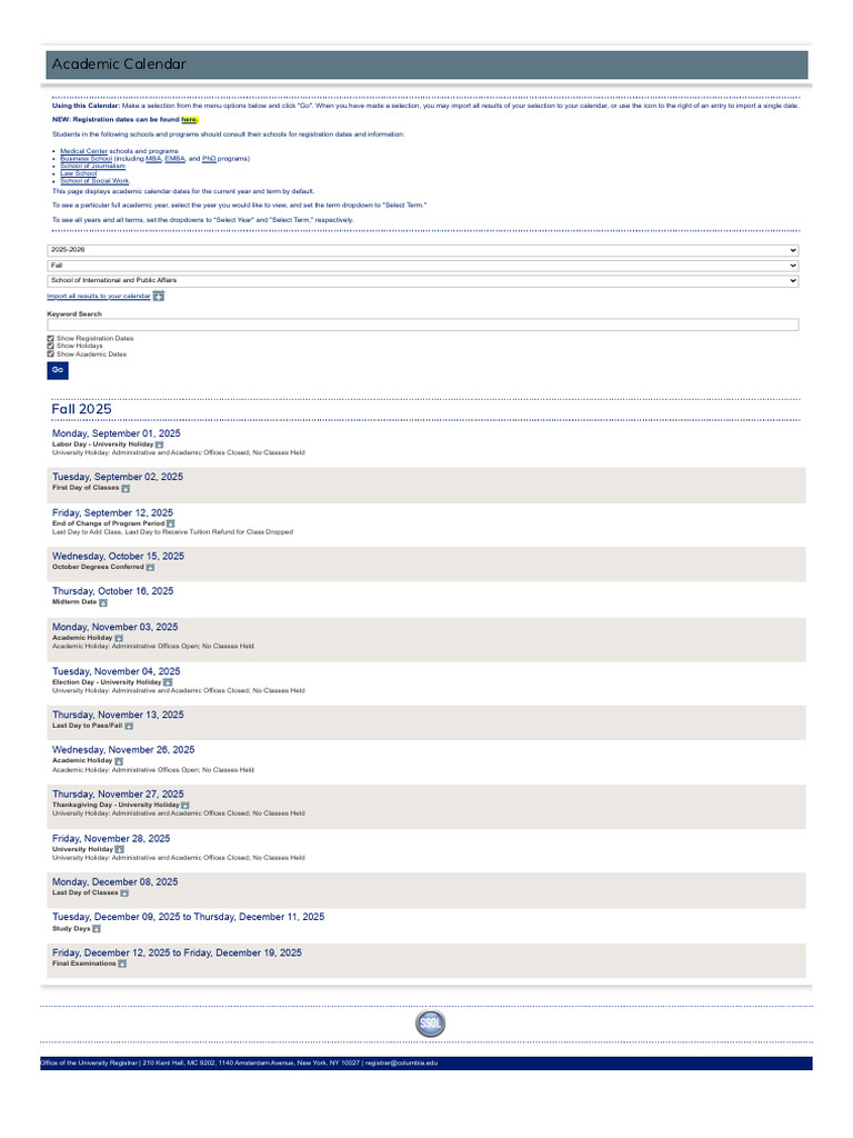 Calendar Fall2025 | PDF | Entertainment Events | Holidays