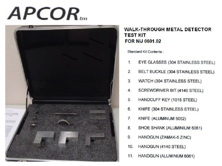 Brochure Object Test Piece - NIJ Test Kit 0601.02 | PDF