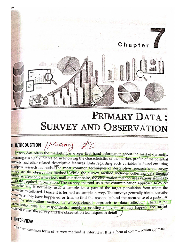 Primary Data - Survey and Observation | PDF