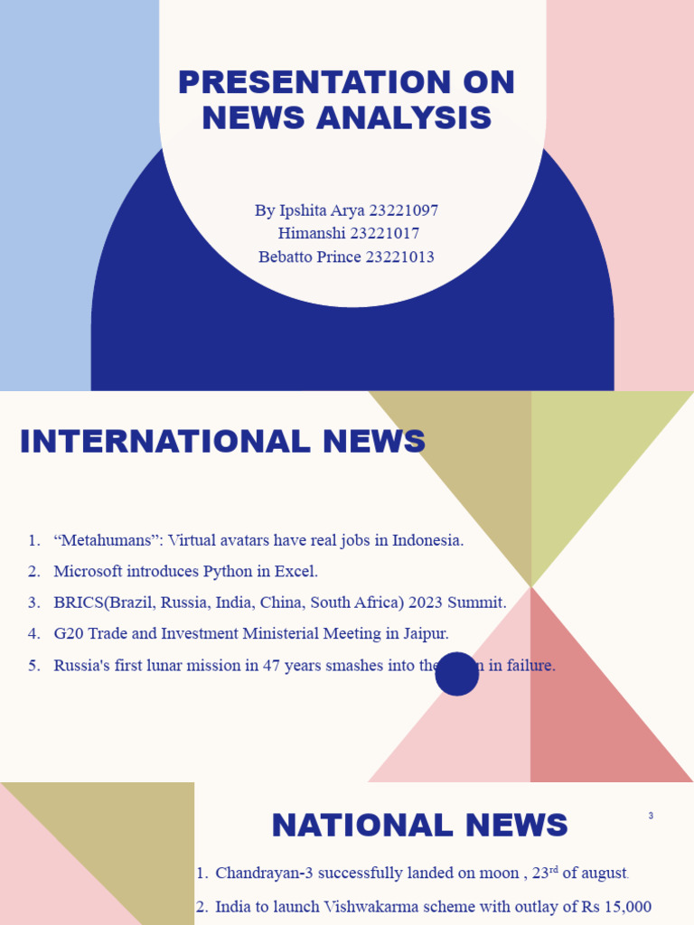 Presentation On News Analysis | PDF