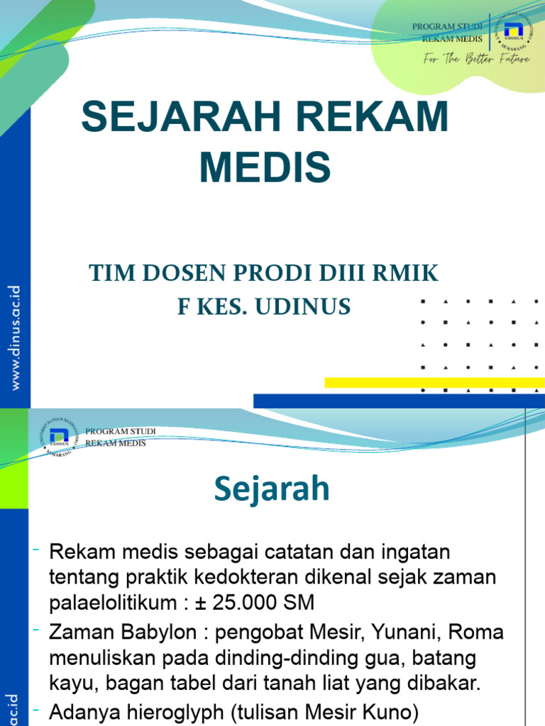 TM 4 - Sejarah Rekam Medis | PDF