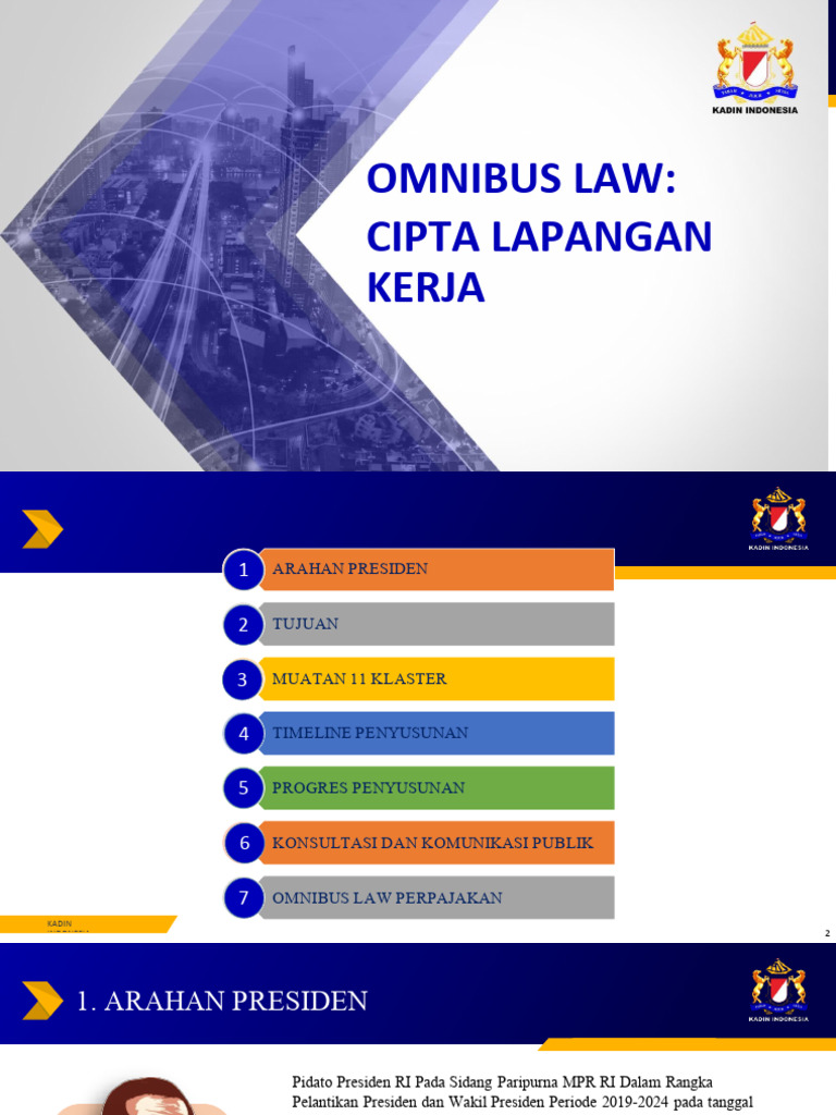 Konsep Awal - Omnibus Law Cipta Lapangan Kerja Pemberdayaan UMKM Opt | PDF