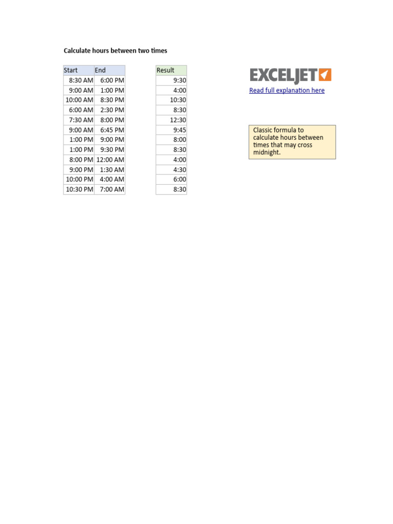 Calculate Hours Between Two Times | PDF | Mathematics | Arithmetic Calculate Hours Between Two Times | PDF | Mathematics | Arithmetic