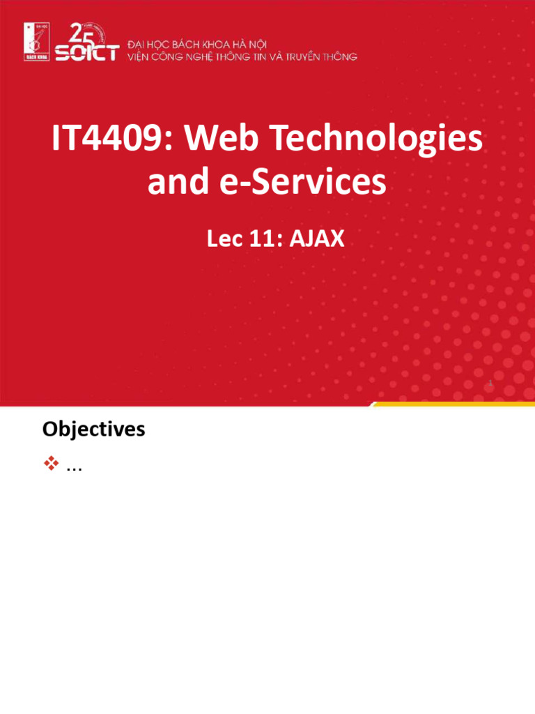 Lec 11-AJAX | PDF | Ajax (Programming) | Document Object Model