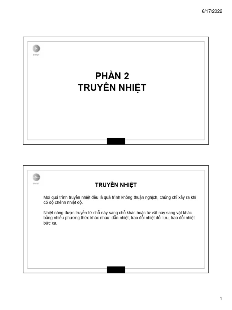 Bai Giang KT Nhiet Phan 2 | PDF