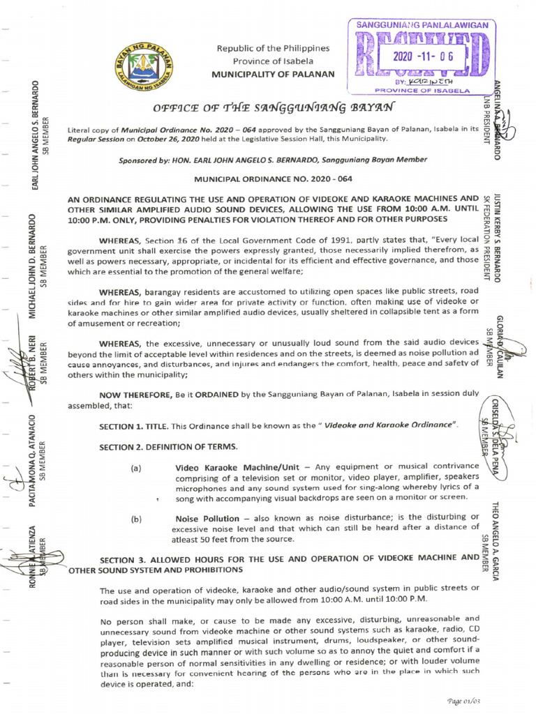 Municipal Ordinance No. 2020 064 | PDF