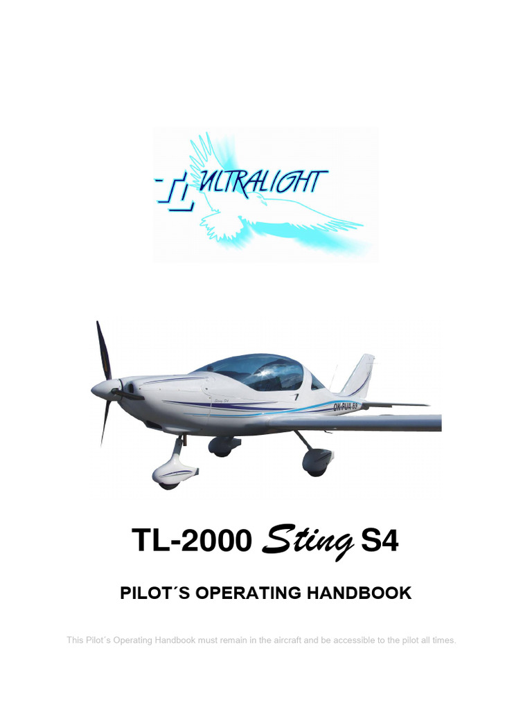 TL-2000 Sting S4 Pilot Handbook | PDF | Instrument Flight Rules | Takeoff
