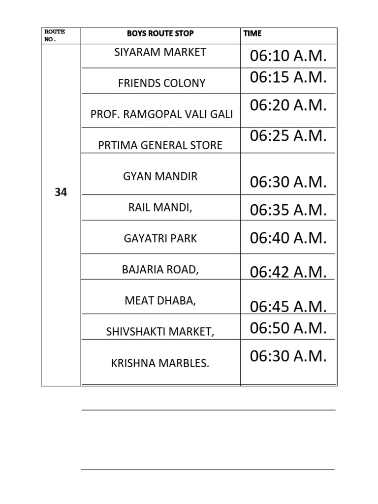 Saifai to Halol Bus Timetable | PDF