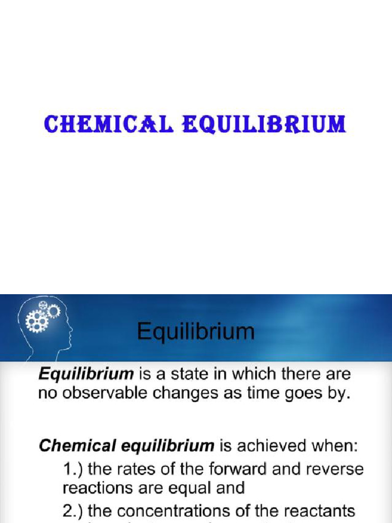 Chemical Equilibrium | PDF