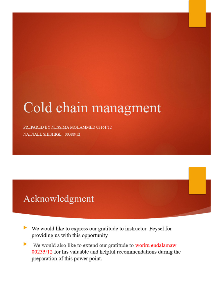 Cold Chain Managment. Edited | PDF | Refrigerator | Vaccines