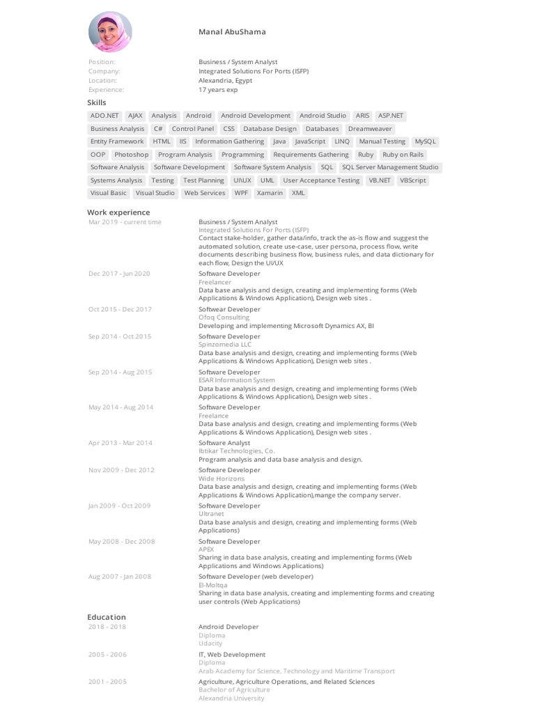 Manal AbuShama | PDF | Databases | World Wide Web