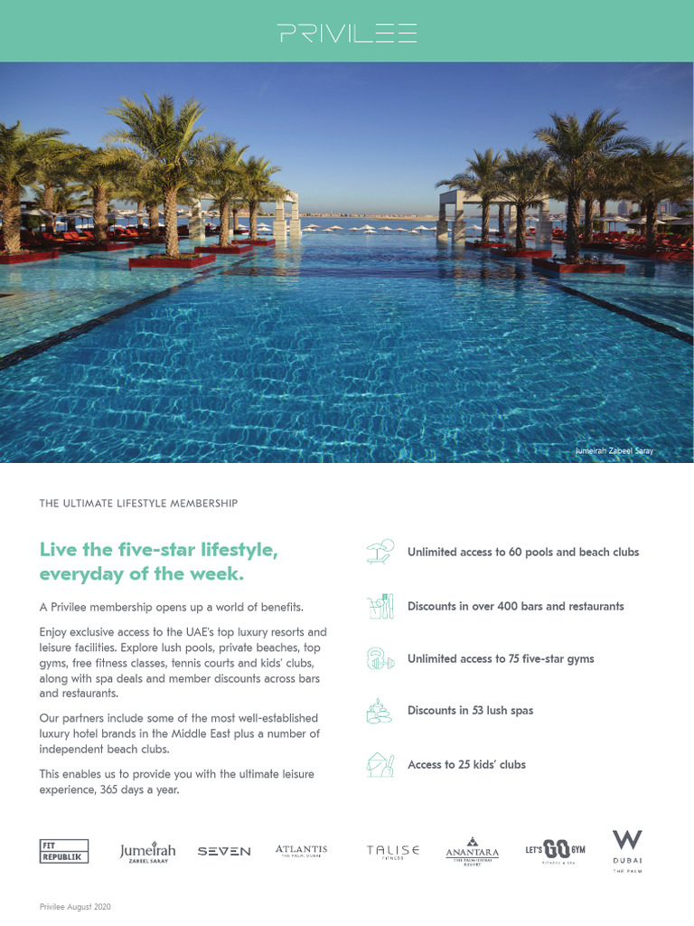 Privilee Brochure Aug | PDF | Dubai | Hotel