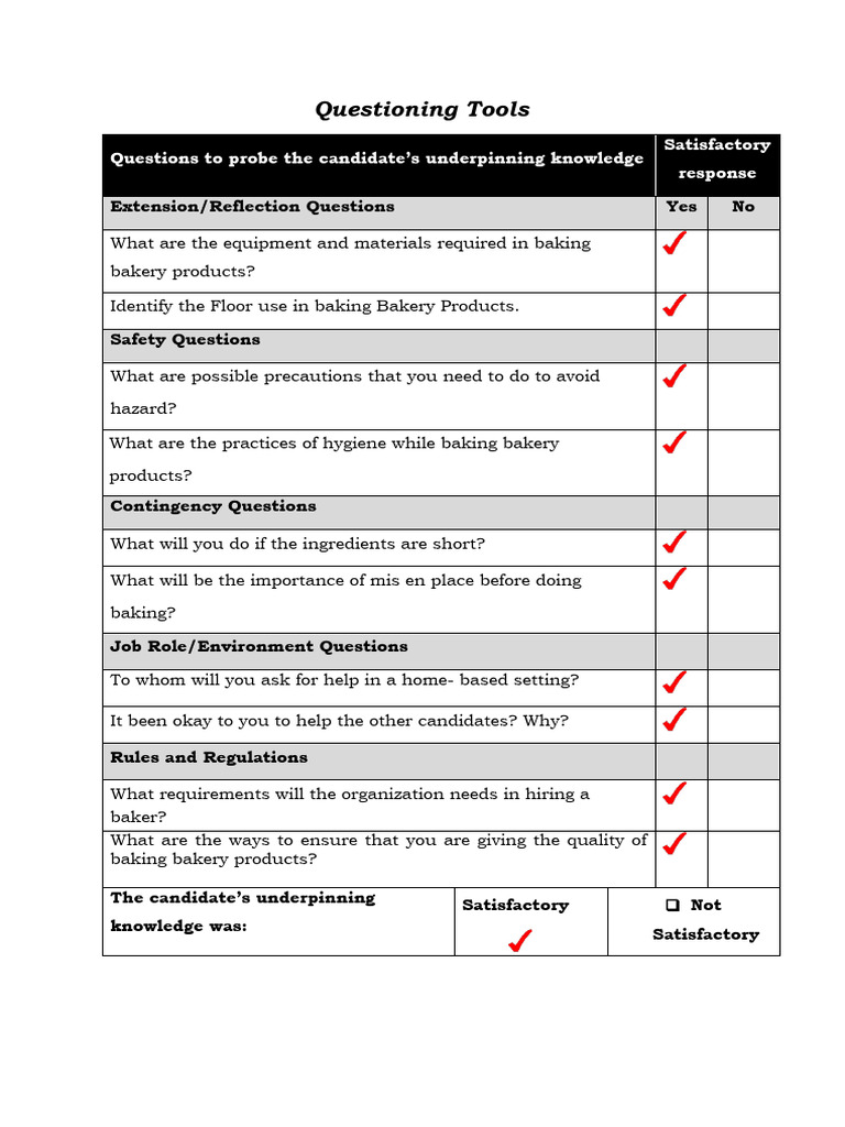 13 - Questioning-Tool Ok | Download Free PDF | Baking | Bakery