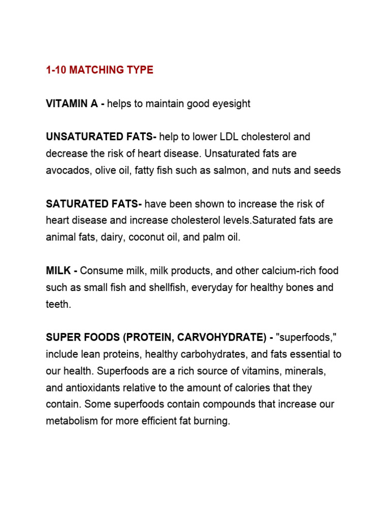 Pathfit Reviewer | PDF | Fat | Foods