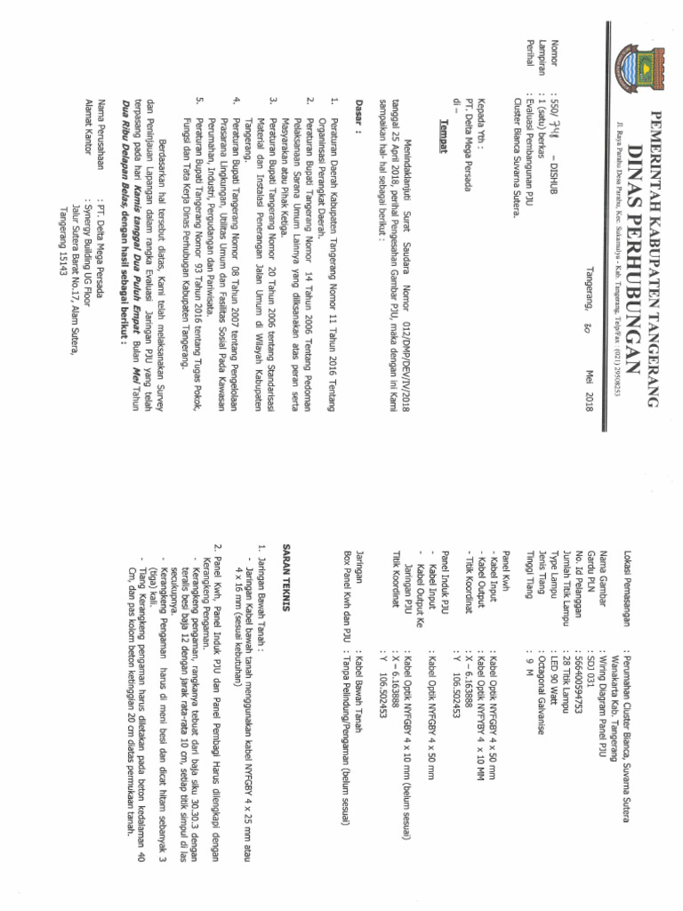 Rekom Dishub PJU Bianca | PDF