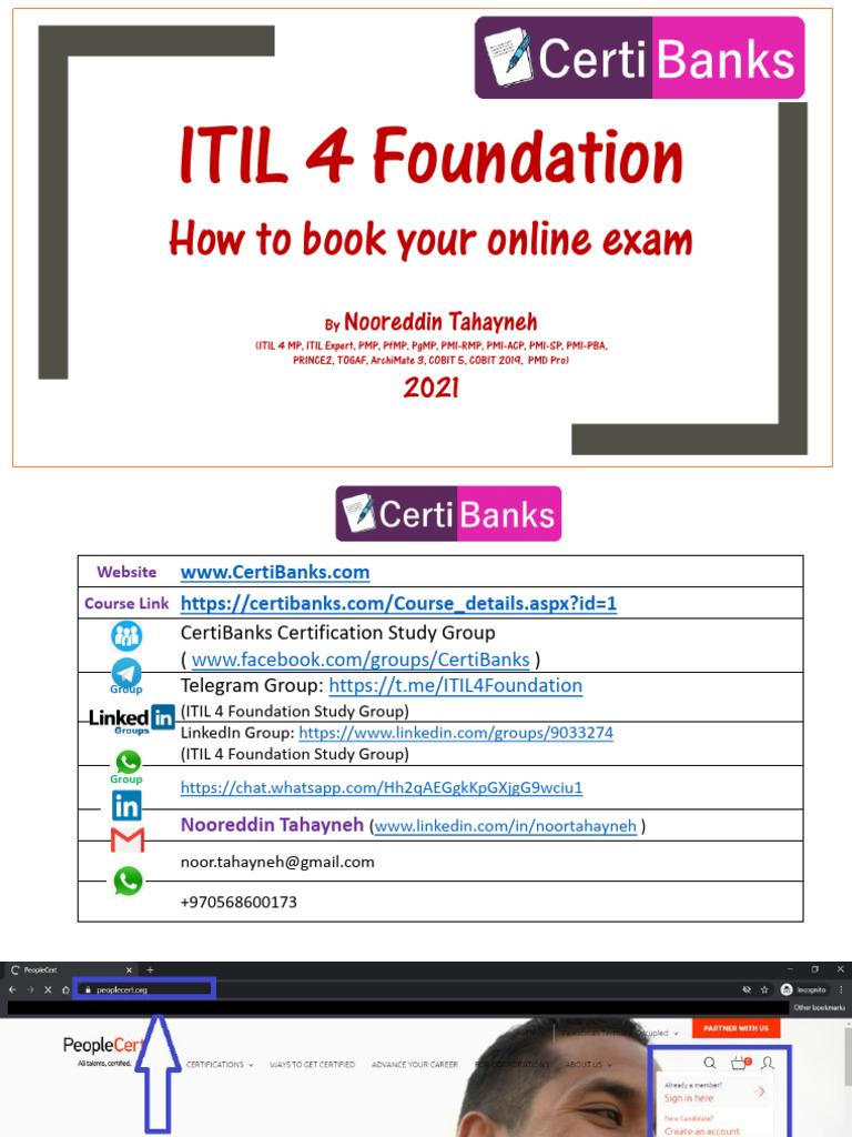 How To Book Your ITIL ONLINE Exam | PDF | Computing