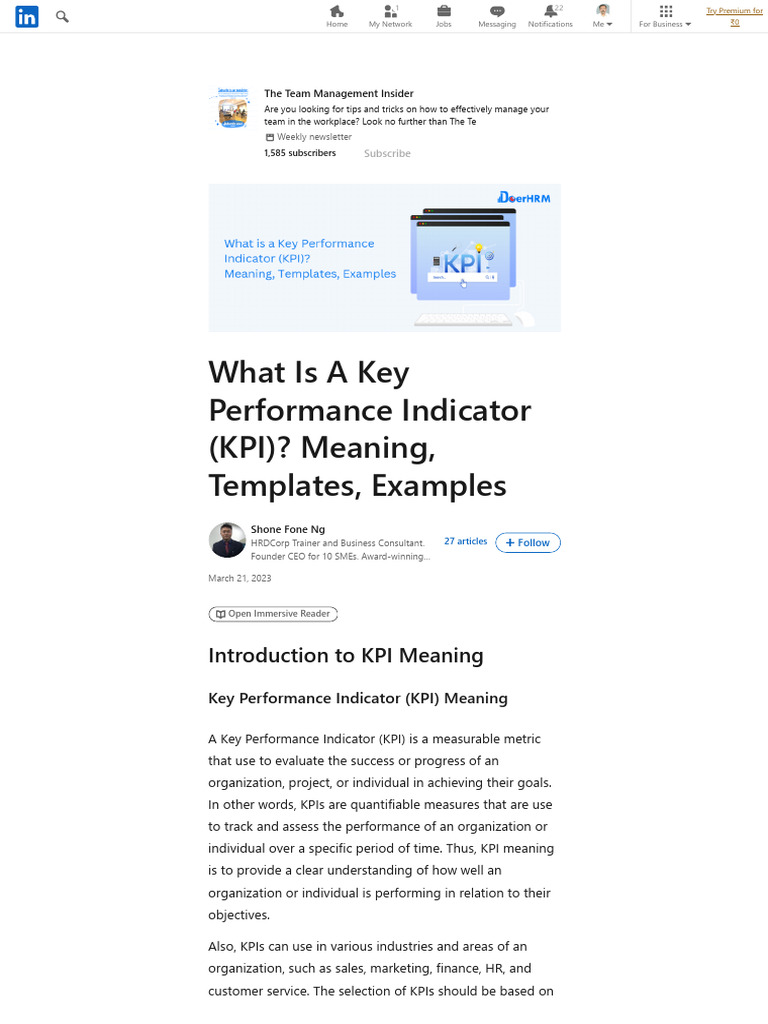 What Is A Key Performance Indicator (KPI) - Meaning, Templates ...