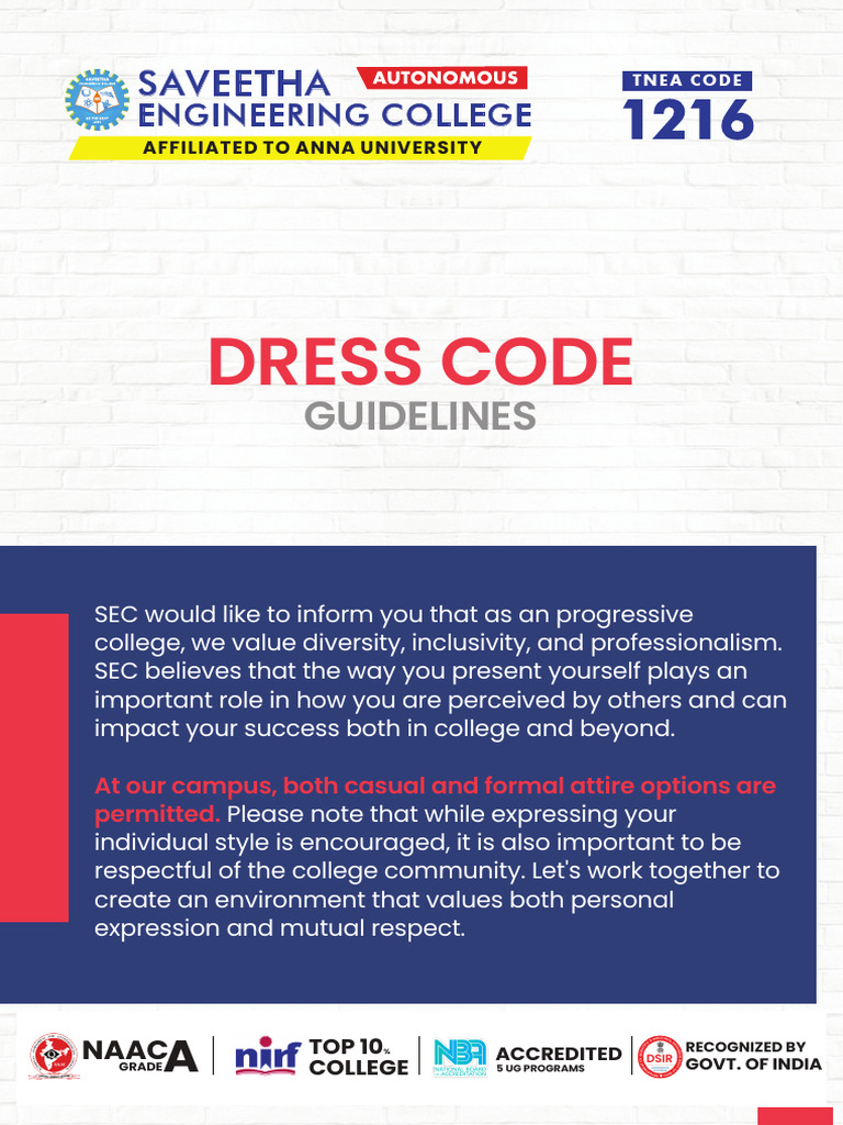 SEC Dress Code | PDF | Clothing | Hairstyle