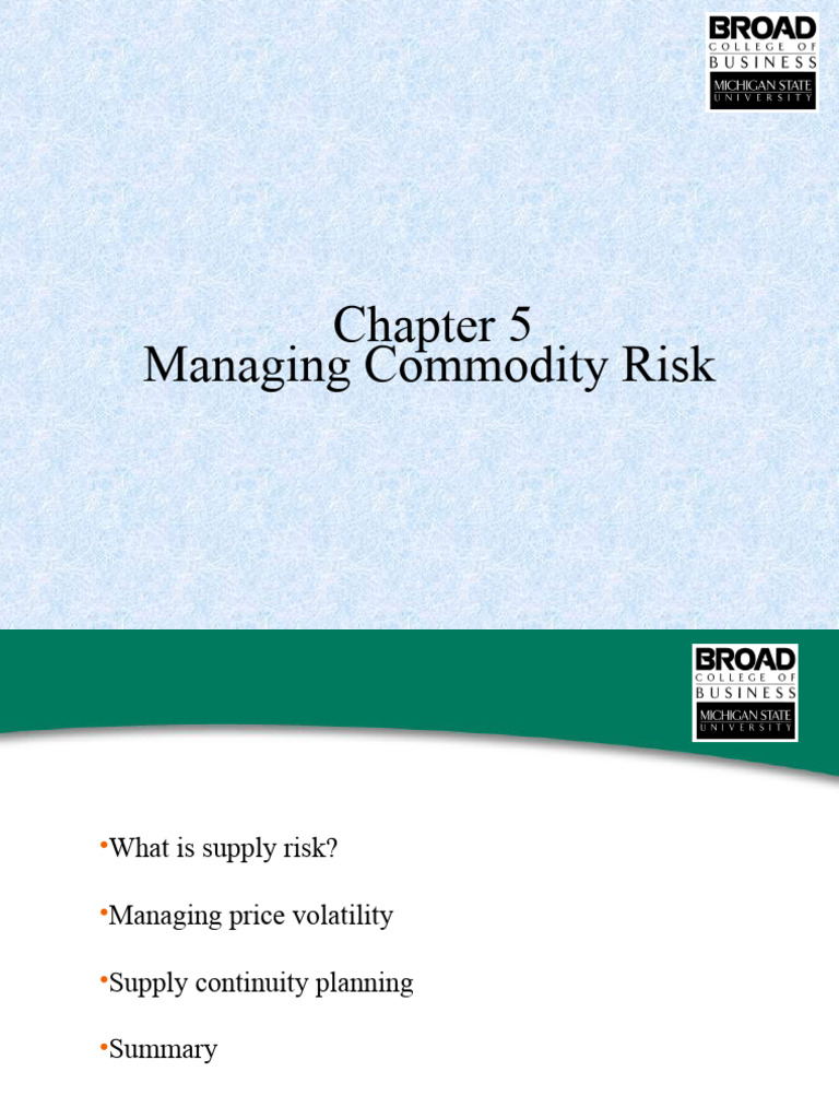 Chapter 5 - Managing Commodity Risk-1 | PDF | Hedge (Finance) | Futures Contract