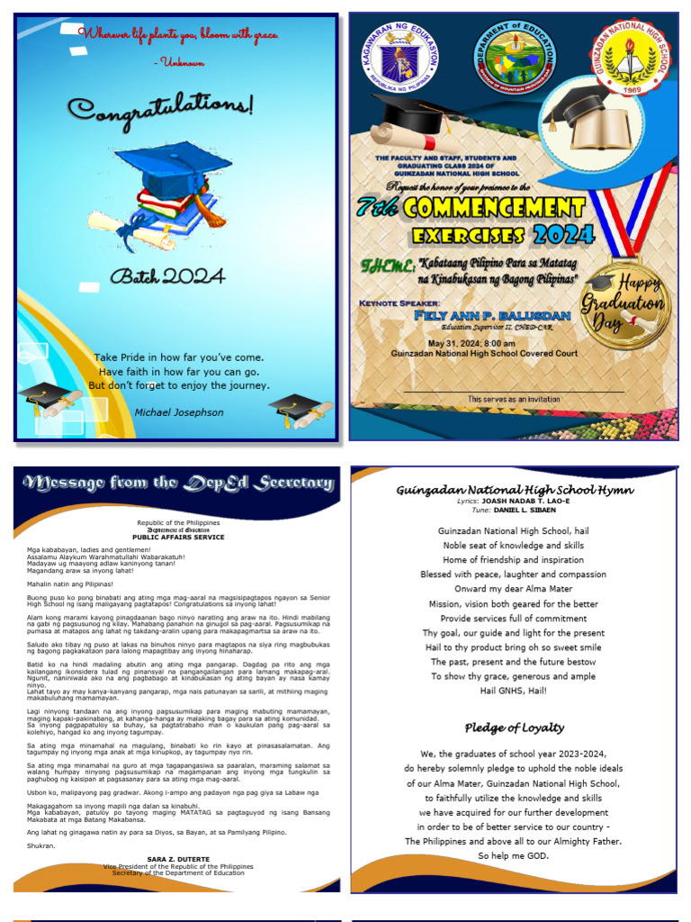 Graduation PROGRAM LAST EDIT 2024 | PDF | Wellness