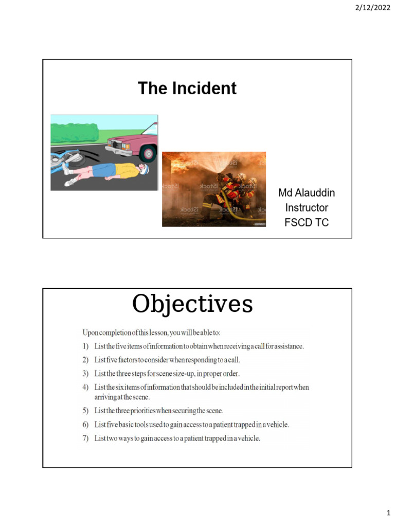 The Incident (MFR) | PDF | Hazards | Emergency