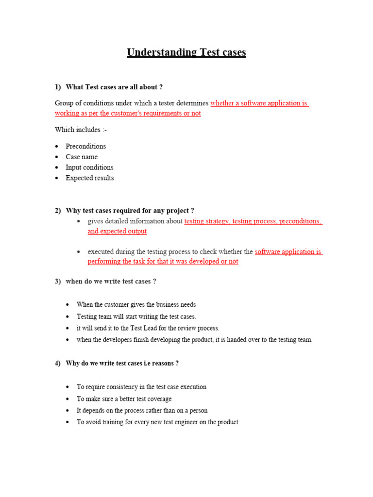 Comprehensive Guide to Test Cases | PDF | Computing | Software Engineering