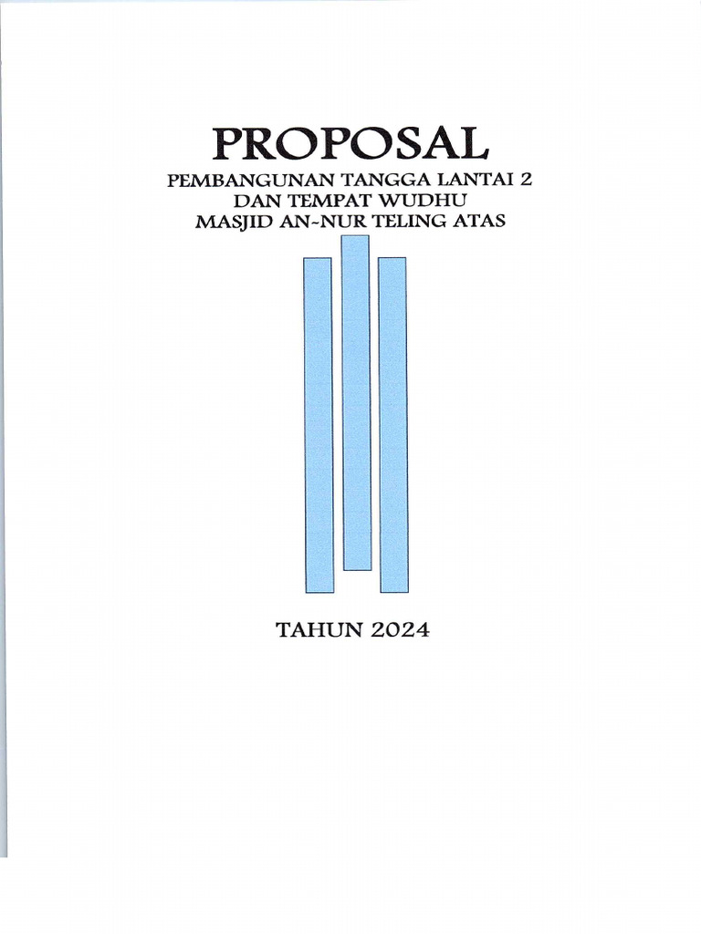 Proposal Masjid An Nur KPD Kadis PMD Prov Sulawesi Utara | PDF