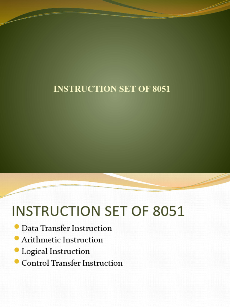 Eiot Unit 1 - Instruction Set | PDF | Bit | Computer Programming