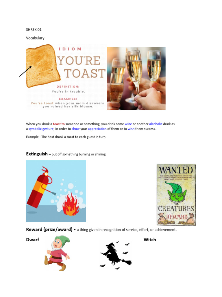 Shrek 01 Vocabulary Pdf