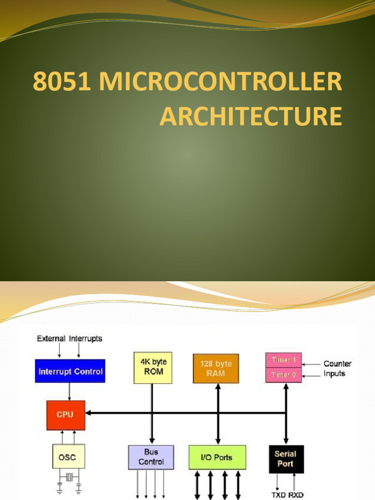 8051 Microcontroller Architecture Overview | PDF | Input/Output | Central Processing Unit