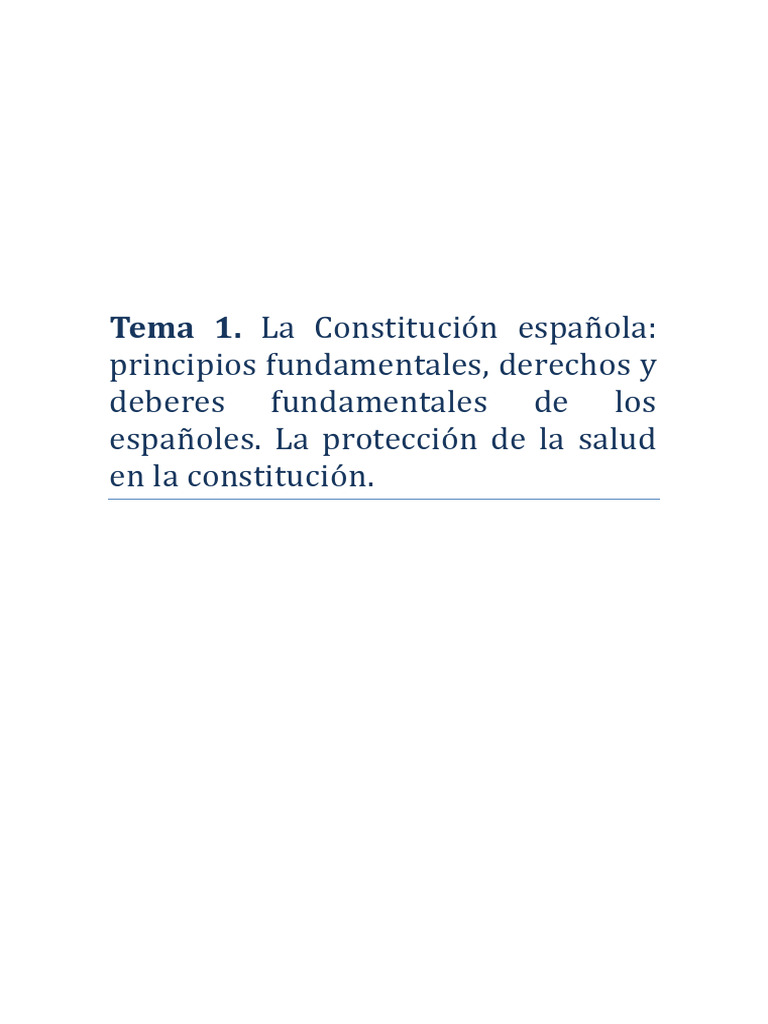 00 Tema 01 Común Sergas | PDF | Constitución | España