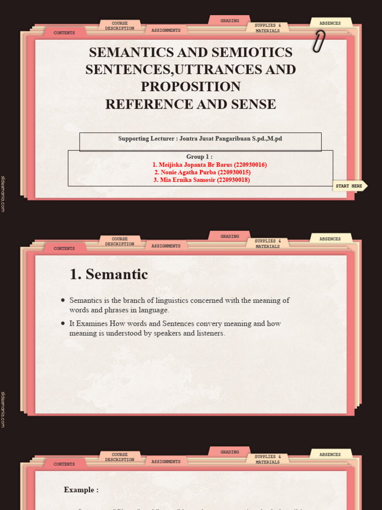 Semantic Group 1 | PDF | Senses | Semantics