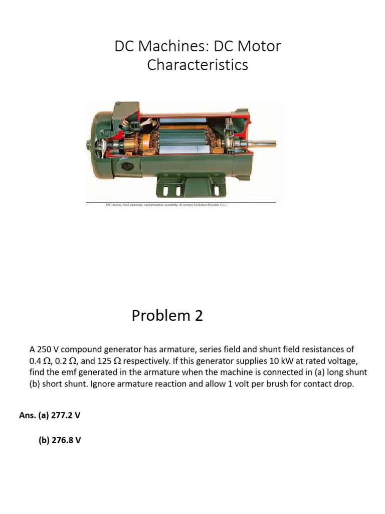 Lecture 6 DC Machines | PDF | Electric Motor | Electric Generator