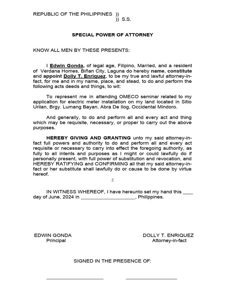 SPA Gonda Enriquez Meralco 06.25.2024 | PDF | Politics | Social Science