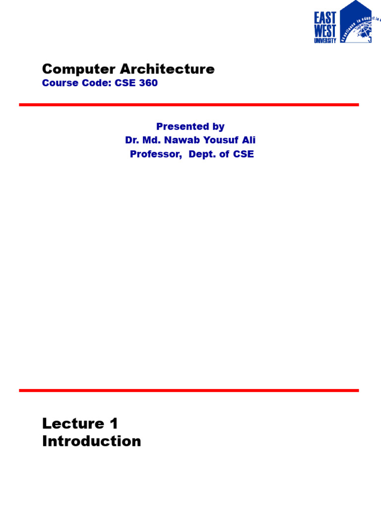 01 Introduction Nya | PDF | Central Processing Unit | Input/Output