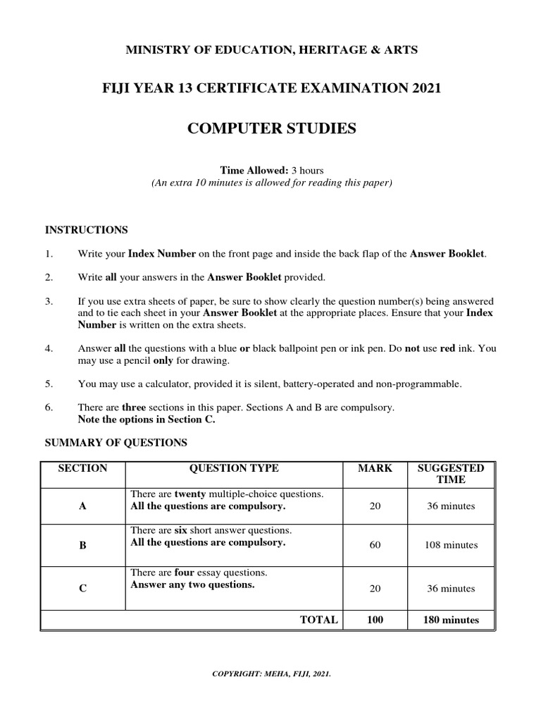 FY13CE Computer Studies QP 2021-1 | PDF | World Wide Web | Internet & Web