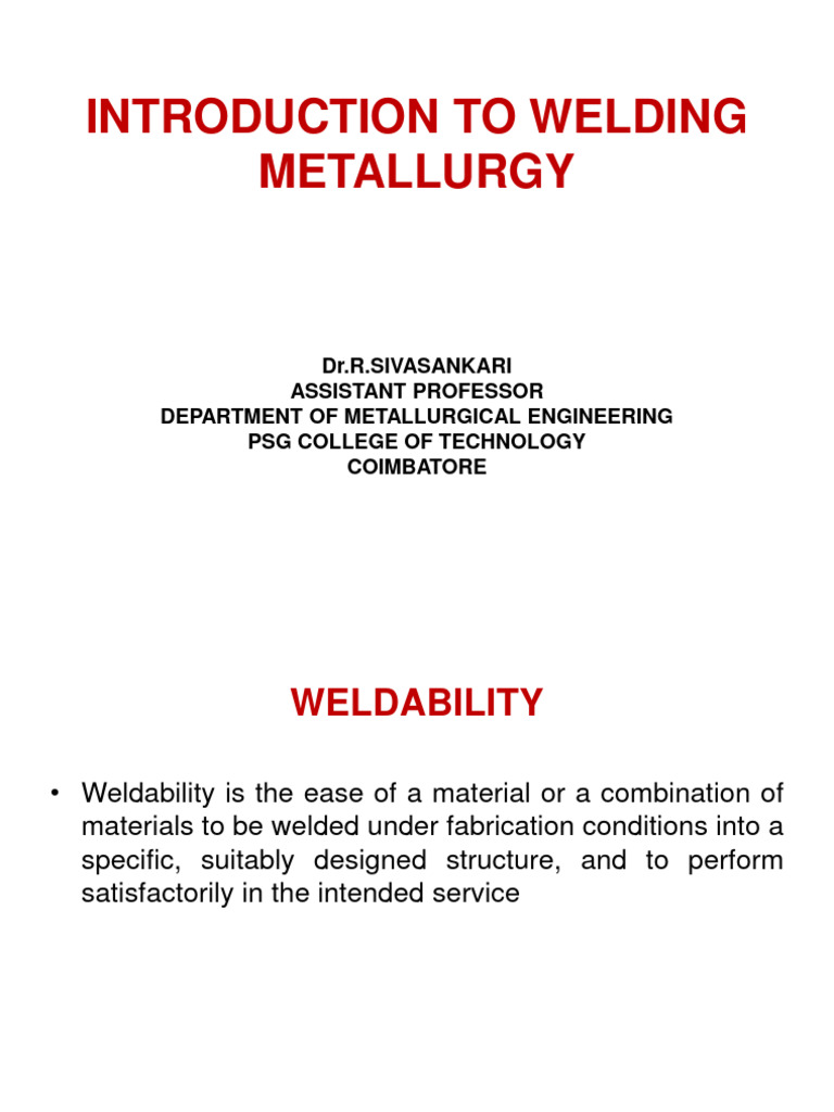 Introduction To Welding Metallurgy | Download Free PDF | Construction ...